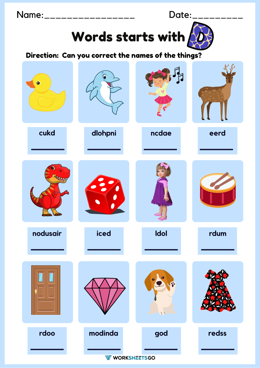 Words Starting With D Words Starting With D